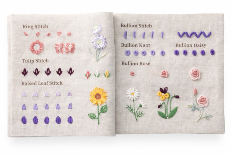 Embroidery Sampler Book -3D stitches- || Tulip Company Limited